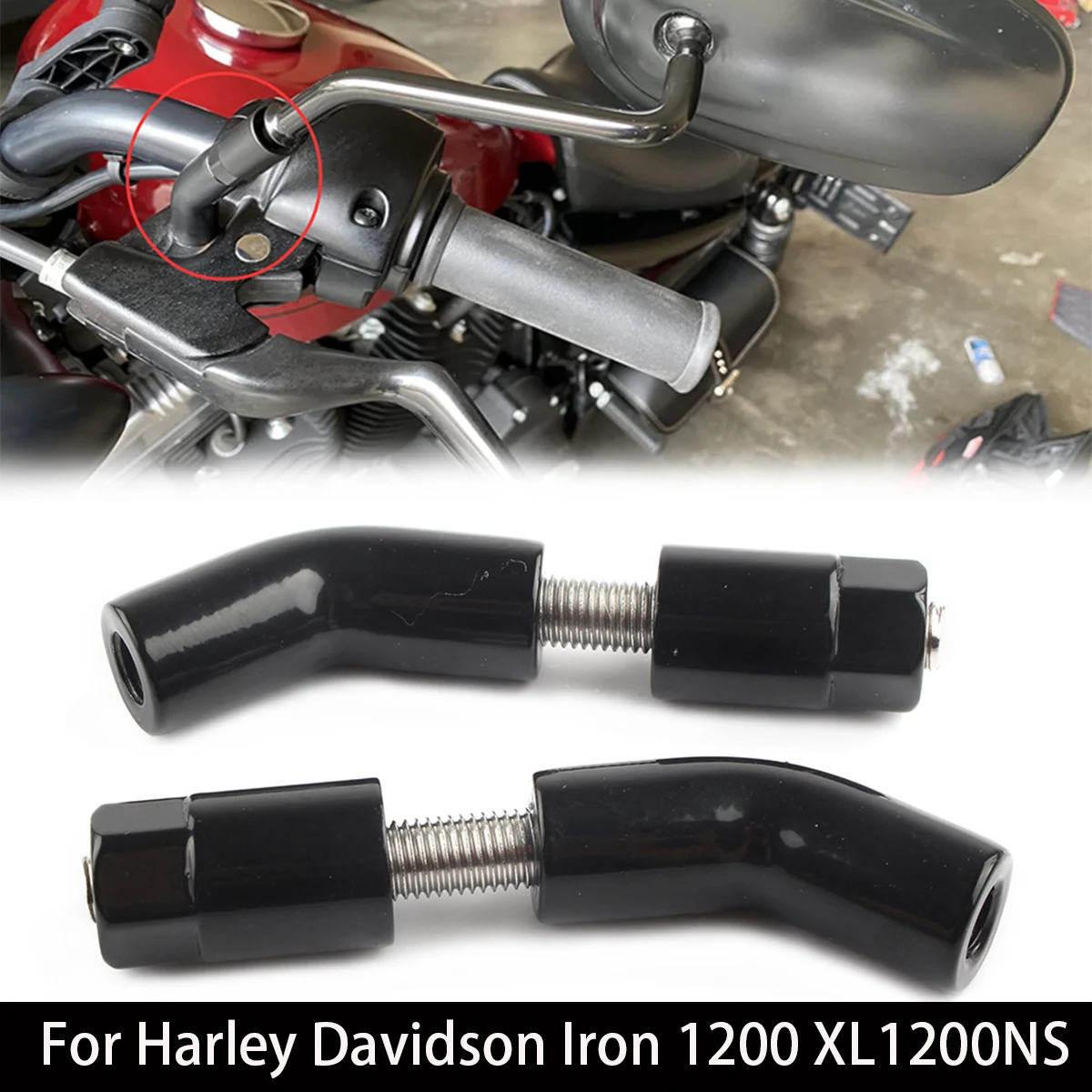 2-Pcs-Set-Motorcycle-Accessories-Rearview-Mirror-Stem-Extenders-Riser ...