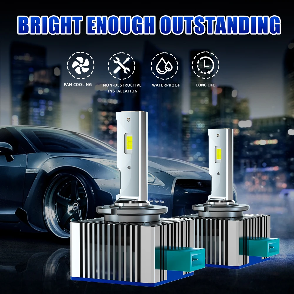 D1S Car Led Headlight D3S Canbus Bulbs CSP D4S D5S D2S D8S 12000LM 100W Super Bright Head Lights ...