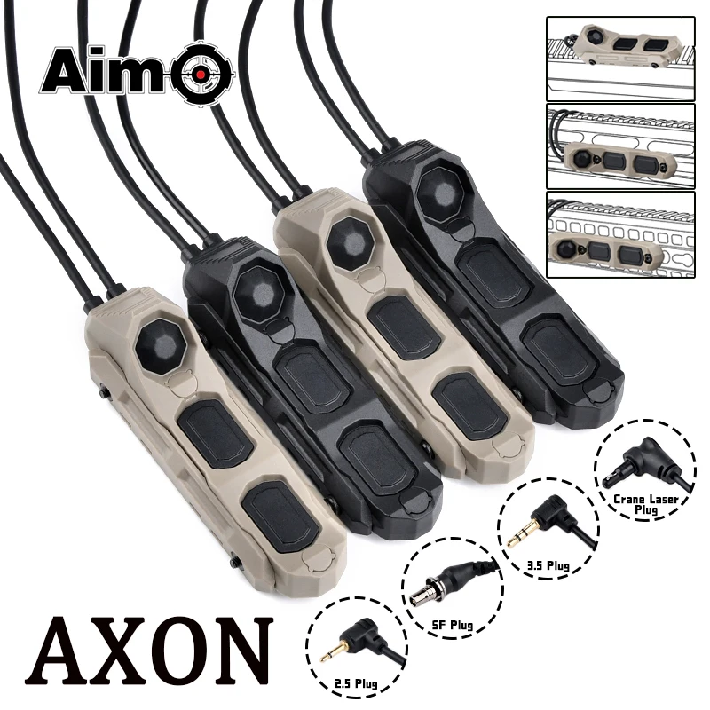 Tactical-AXON-Dual-Remote-Switch-SF-Plug-Crane-2-5mm-3-5mm-Laser-Plug ...