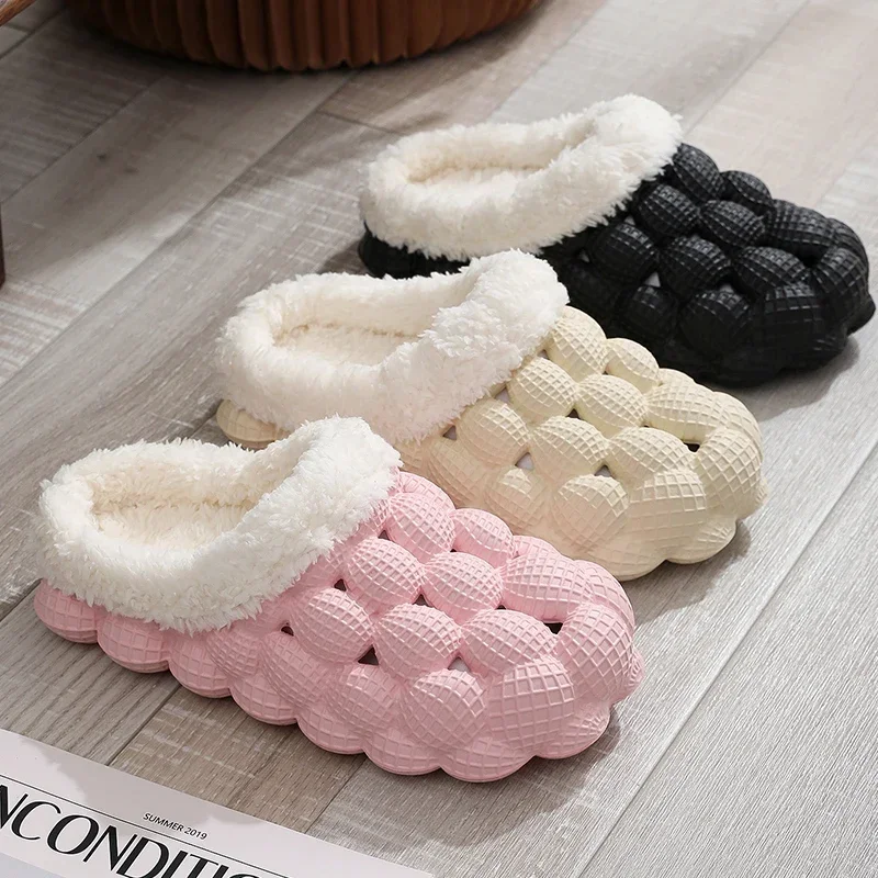 Winter-Slippers-Women-Men-Massage-Bubble-Furry-Slippers-Unisex-Eva ...