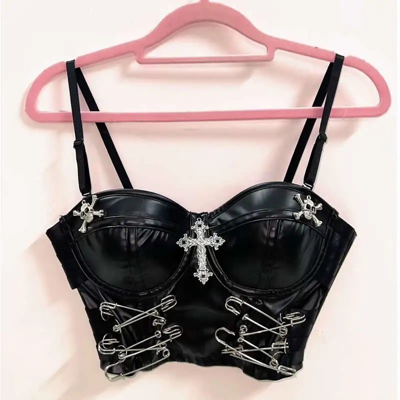Gothic Tank Tops Punk topsSkull top vintage topsy2k clothes y2k crop ...