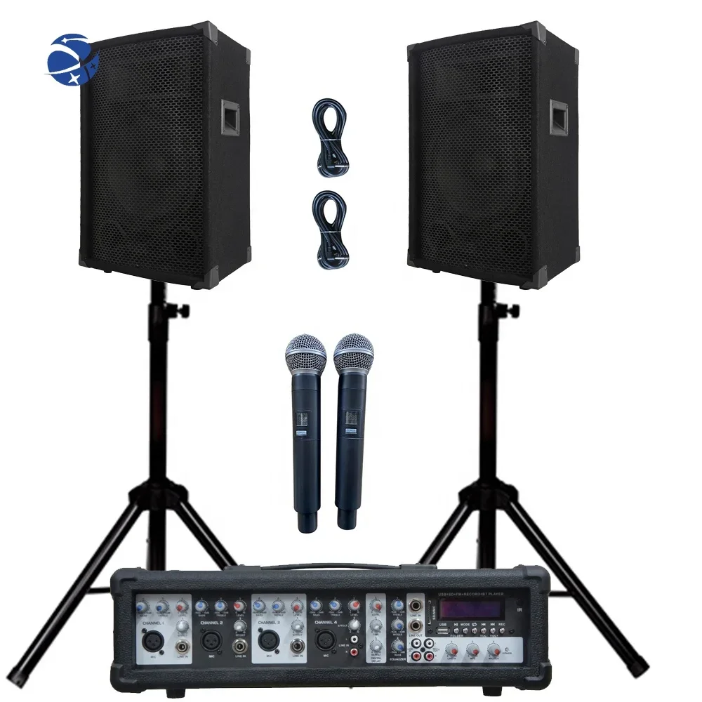Professional-audio-1000W-2X12-Subwoofer-PA-speaker-system-BT-TWS ...