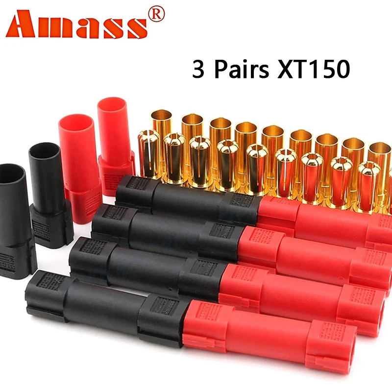 XT150-Connector-Amass-6mm-Bullet-Adapter-Male-Female-Plug-Set-130-High ...