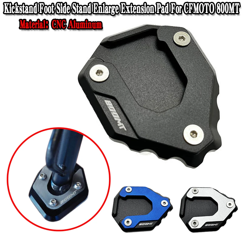 New-800-MT-Motorcycle-Accessories-CNC-Side-Stand-Pad-Plate-Kickstand ...
