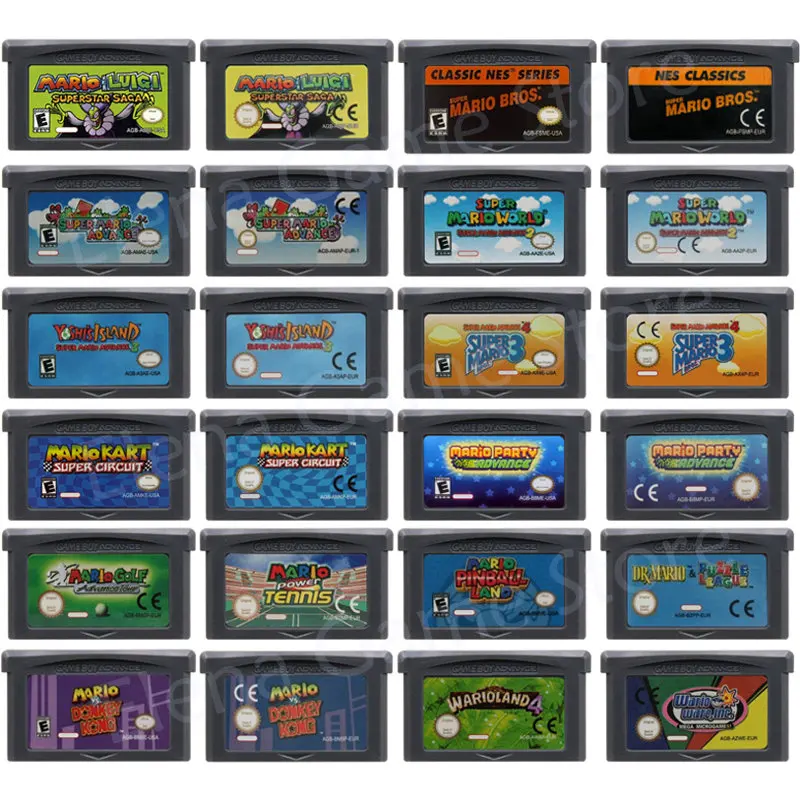 GBA-Games-Mario-Series-32-Bit-Cartridge-Video-Game-Console-Memory-Card ...