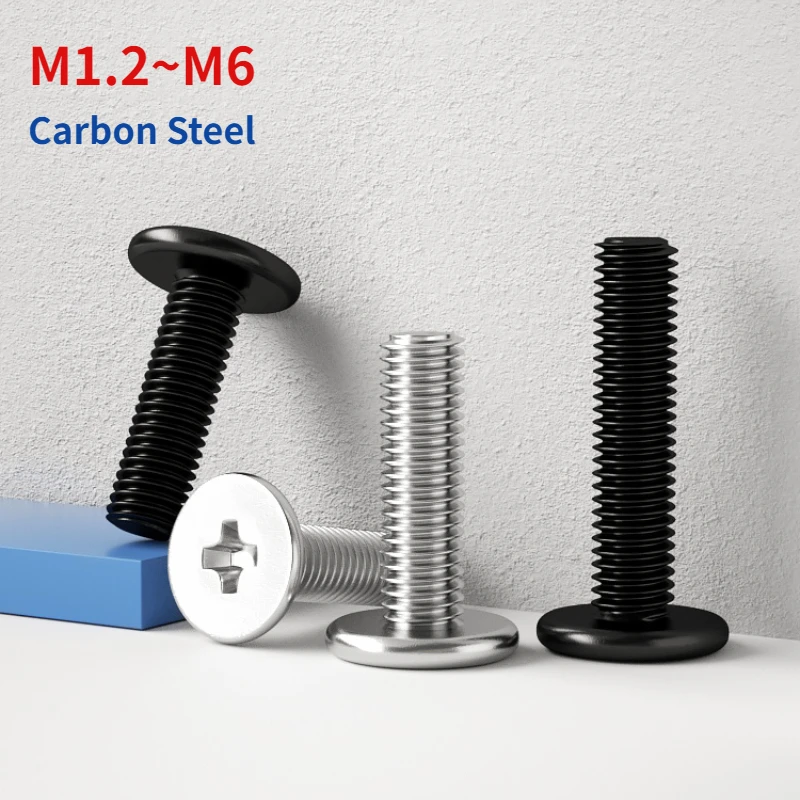 M1-2-M1-4-M1-6-M2-M6-CM-Black-Carbon-Steel-Nickel-Plated-Phillips ...