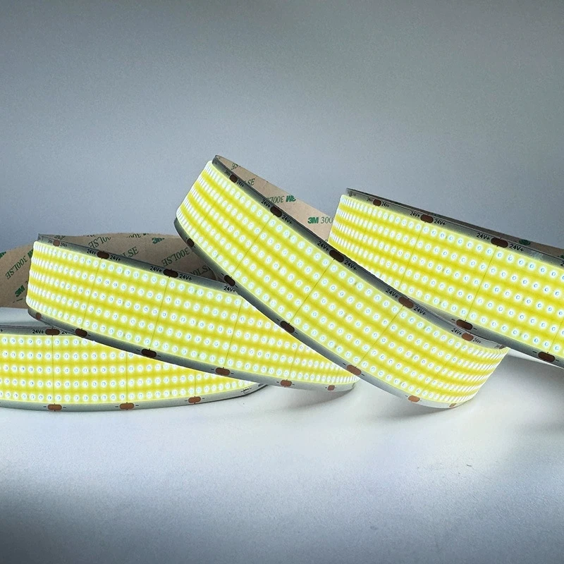 3000K 4000K 6500K 5M 12V 24V COB LED 스트립 30mm PCB 40W/M 초고휘도 1600leds/m ...