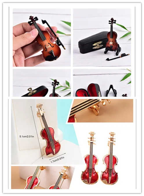 1pcs-1set-Mini-Violin-Upgraded-Version-With-Support-Miniature-Wooden ...