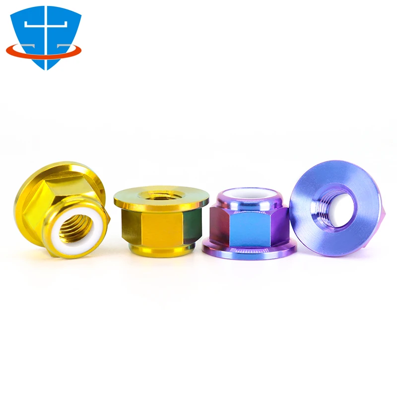 M5-M6-M8-M10-M12-DIN1663-TC4-Gold-Purple-Titanium-Alloy-Flange-Nylon ...