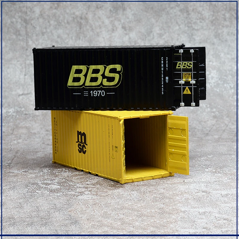 1-64-Scale-Container-Car-Model-Scene-Accessories-Yellow-Adult-Nostalgia ...