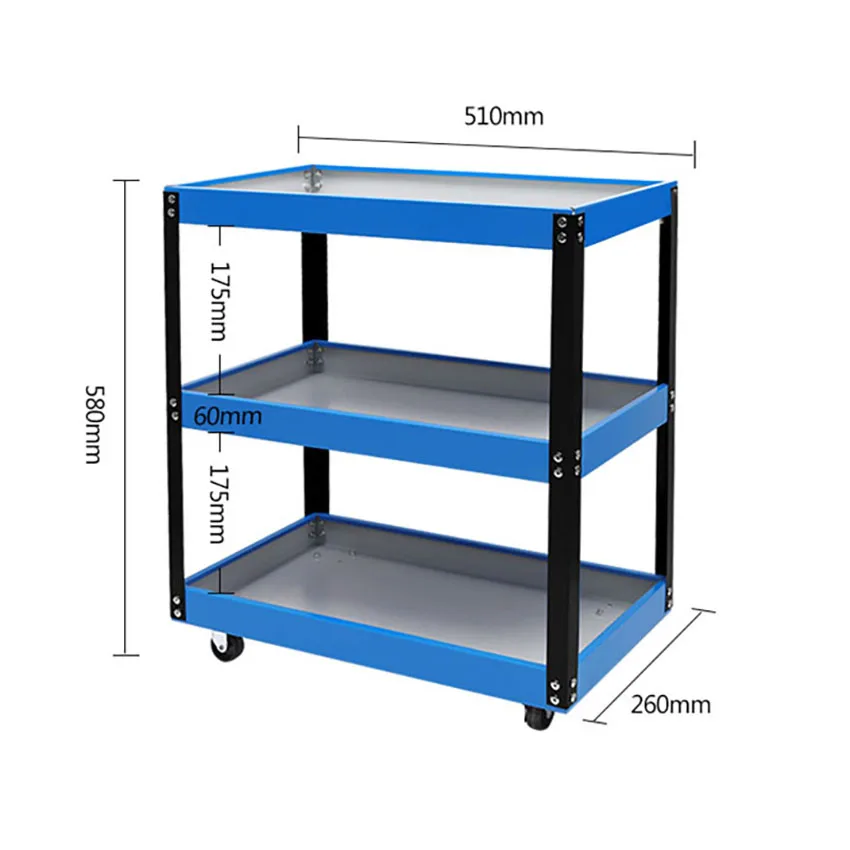 Trolley-Tool-Box-With-Wheels-Rolling-Service-Storage-Tools-Workshop ...