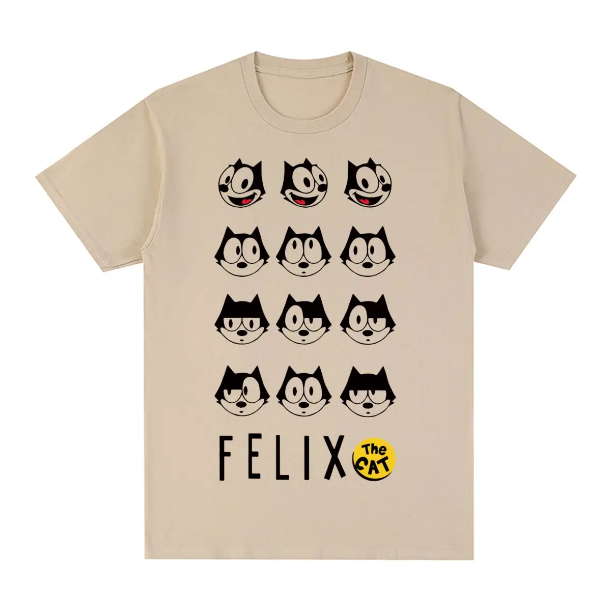 felix Black Cat Vintage T-shirt Cartoon Animated Character Cotton Men T ...