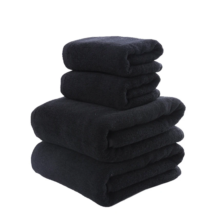 Black-Bath-Towel-Thick-Large-Soft-Cotton-Face-Hand-Shower-Towels-for ...