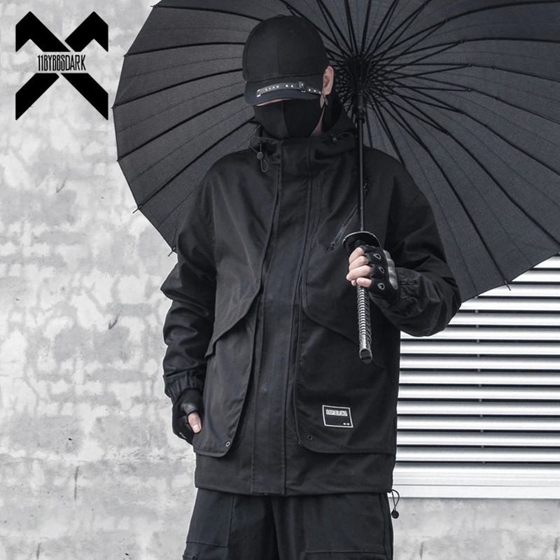 Tactical Cargo Jackets Men Multi Pockets Functional Coats Windbreaker ...