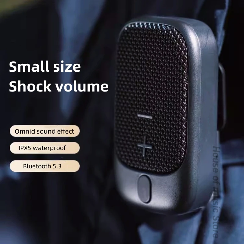 Wearable-Speaker-Magnetic-Clip-On-Wireless-Water-Resistant-Portable ...