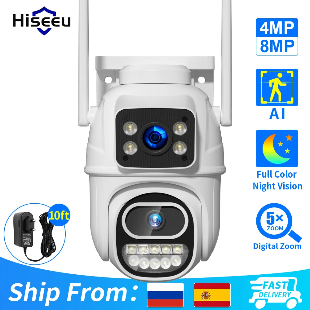 Hiseeu-8MP-4K-PTZ-Wifi-Camera-Dual-Lens-with-Dual-Screen-Ai-Human ...