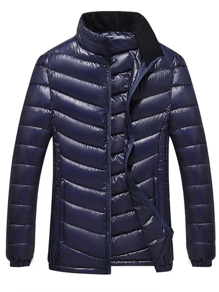 Down Jackets For Men Slim Fit Man Padded Coat Short Padding Lightweight ...
