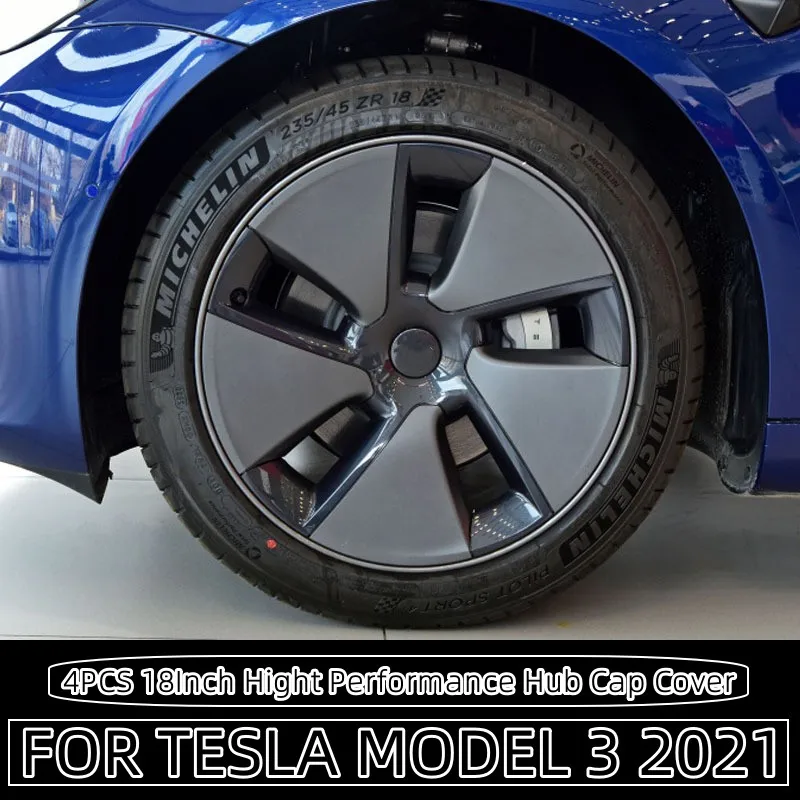 18-inch Original Car Hubcap For Tesla Model 3 2020- 2022 Wheel Cap Kit ...