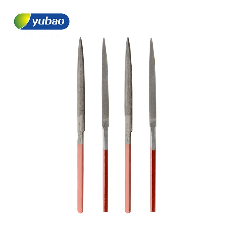 Red-Handle-Pointed-Assorted-File-Semi-File-Triangle-File-Manual-File ...