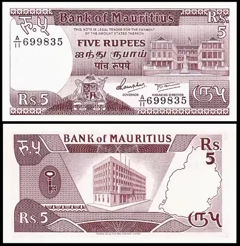 1967-25 Mauritius 5-1000 Rupees Original Notes VG-UNC - AliExpress 15