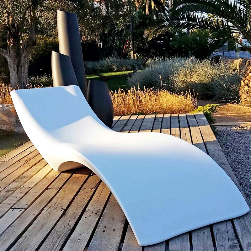 Refined CF115 Leisure White Plastic Outdoor Pool Sunbed Hotel Suitable ...
