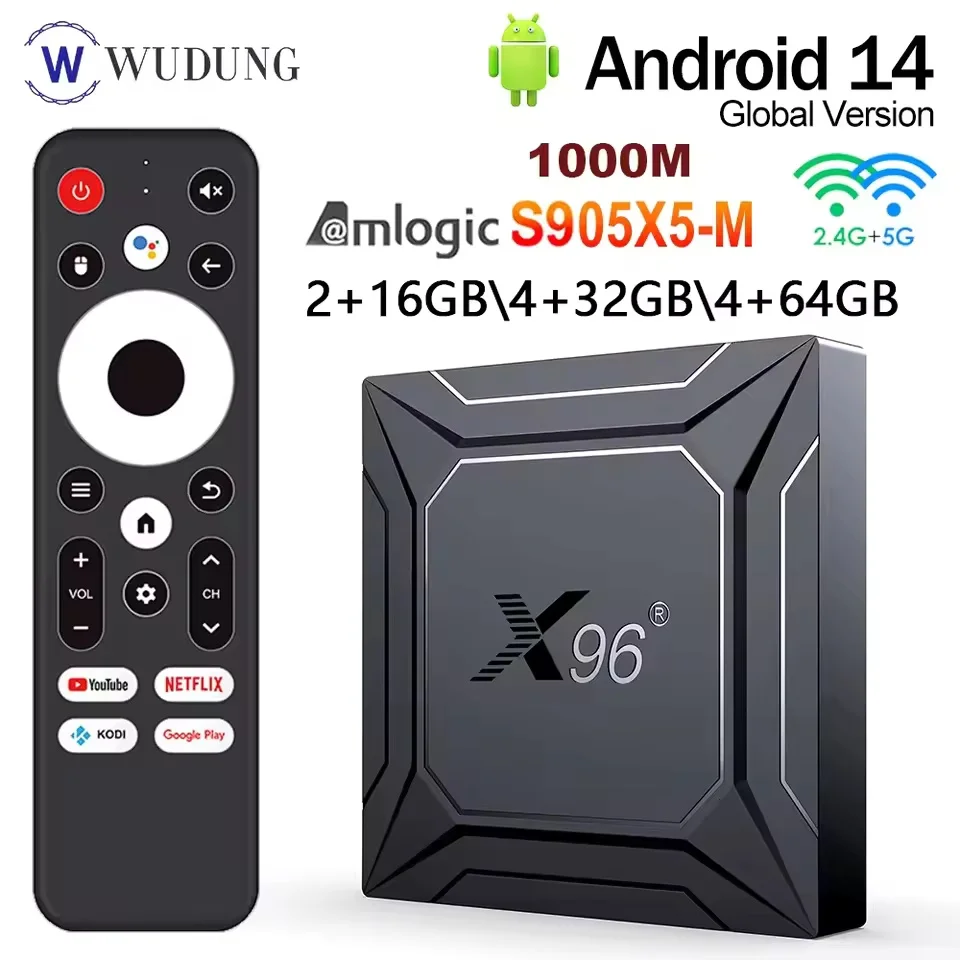 2025 X96 M200 TVBOX Amlogic S905X5M Android 14 2.4G/5G reproductor ...