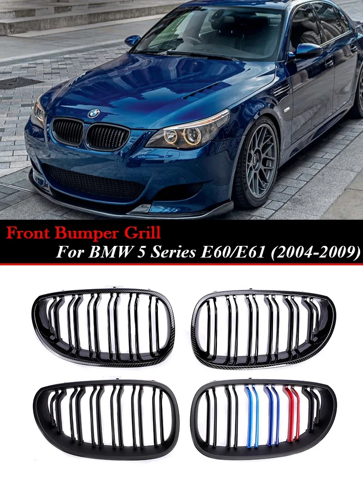 Front Bumper Racing M5 Grille Glossy Black Chrome Carbon M Grill For ...