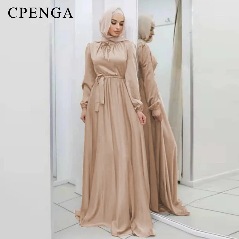 Vestido-de-sat-n-Hijab-para-mujer-ropa-musulmana-de-Ramad-n-Abaya-Dubai ...