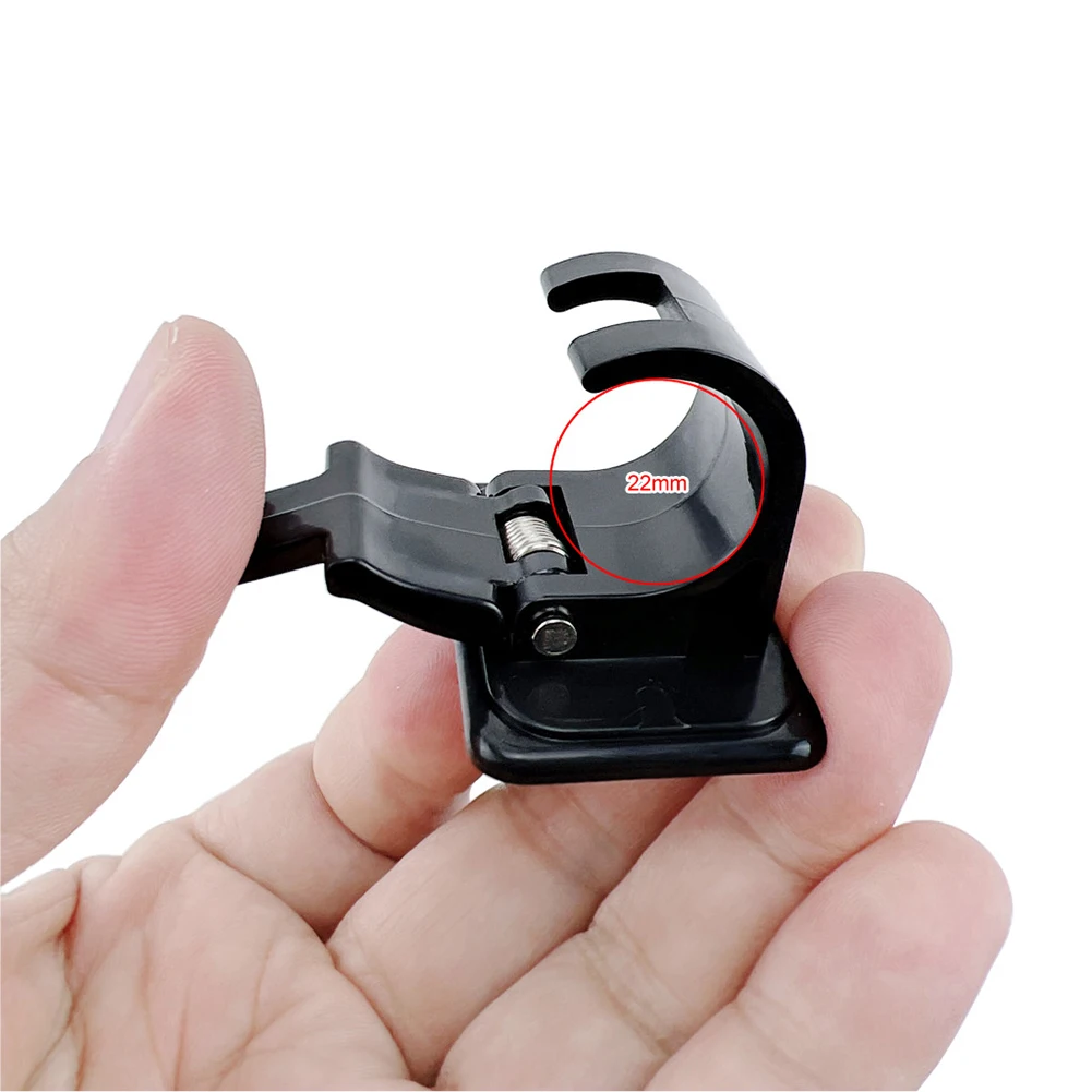 2pcs-Kit-Fishing-Rod-Rack-Black-ABS-Wall-Mounted-Storage-Clips-Clamps ...