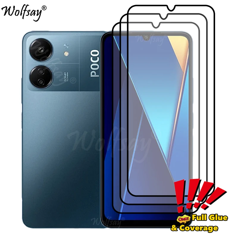 Full-Cover-Whole-Glue-Screen-Protector-For-Xiaomi-Poco-C65-Tempered ...