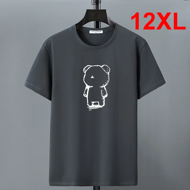 Big Size 10XL 12XL T-shirt Summer T Shirt Men Short Sleeve Cotton ...