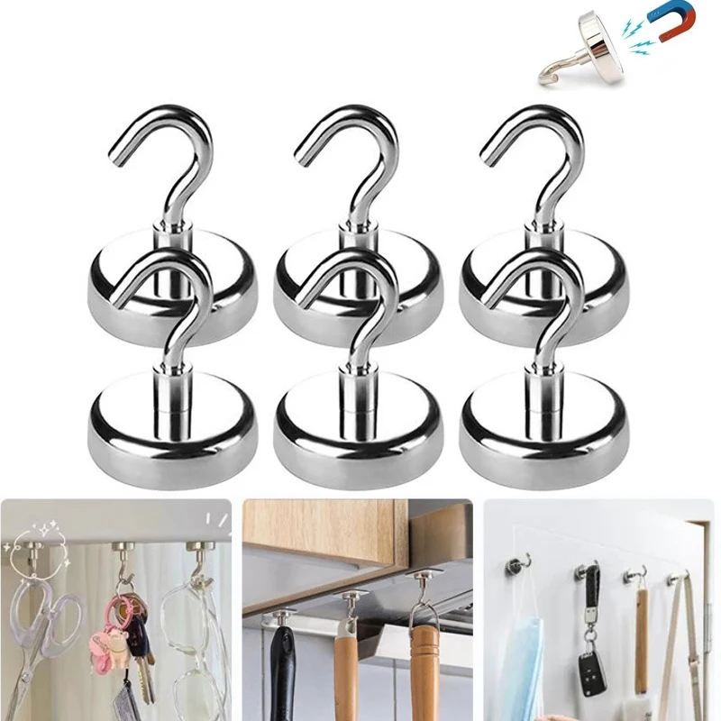 5-10PCS-Strong-Magnetic-Hooks-Practical-load-bearing-Hooks-E10-16-20 ...