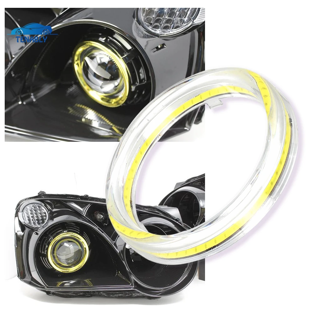 2PCS-Car-COB-Angel-Eye-LED-White-Light-Car-Motorcycle-Headlight-Circle ...