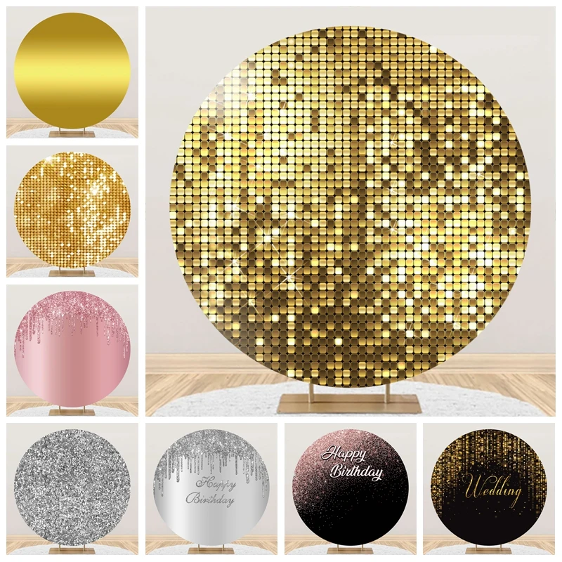 Glitter-Sequin-Bokeh-Spot-Round-Backdrop-Cover-for-Wedding-Baby-Adult ...