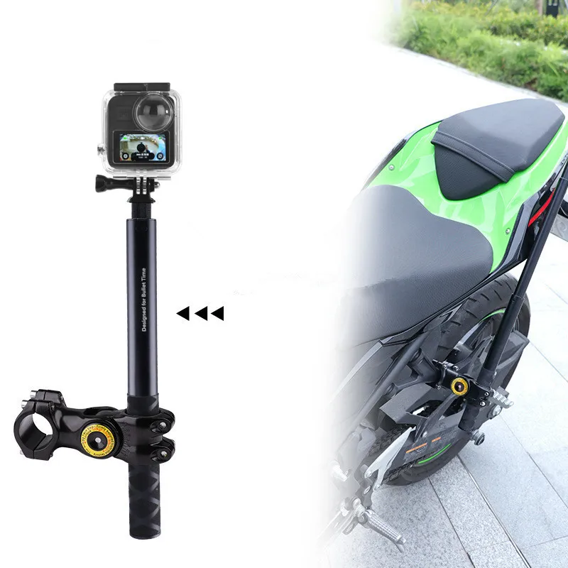 Motorcycle Bike Handlebar Mount Invisible Adjustment Selfie Stick ...