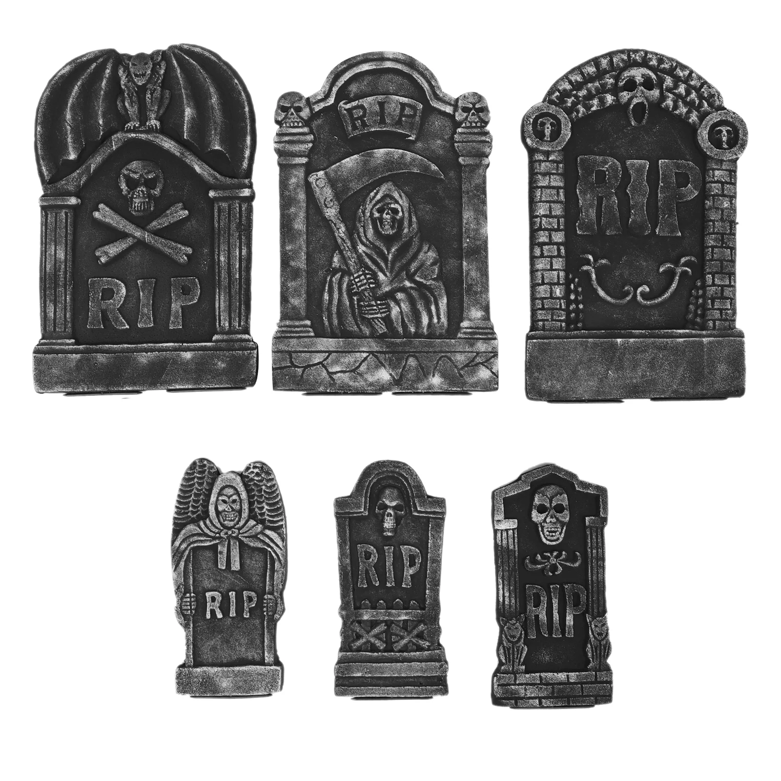 6-Pcs-Tombstone-Halloween-Decor-Large-Outdoor-Ornaments-Graveyard ...