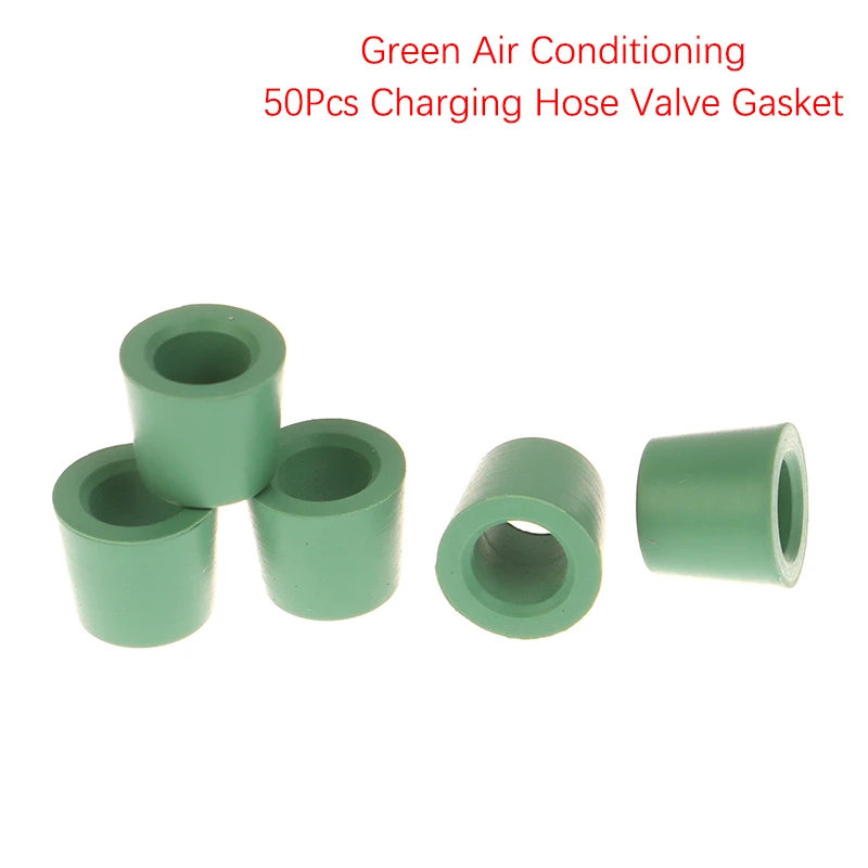 50Pcs-Green-Air-Conditioning-1-4-Charging-Hose-Valve-Gasket-Manifold ...