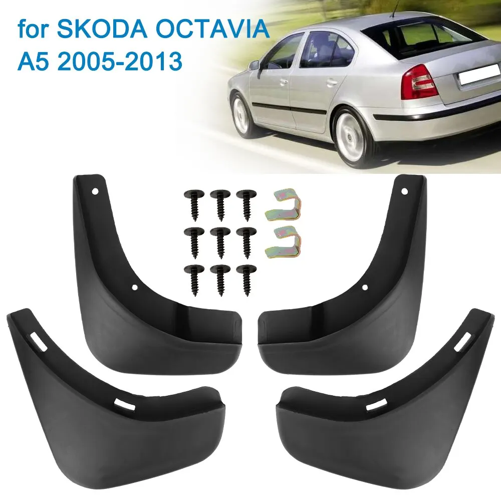 4-Pieces-Car-Mud-Flaps-Front-Rear-Fender-For-SKODA-OCTAVIA-A5-2005-2013 ...