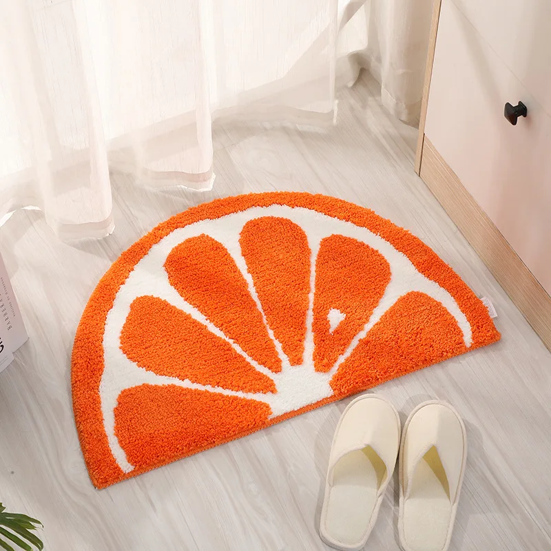 Lemon-Half-Round-Fruit-Slice-Bath-Mats-for-Bathroom-Anti-Slip-Cozy ...