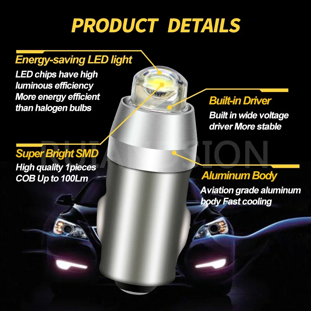 RUIANDSION 5pcs Car LED 12V 24V Instrument Panel Light Bulb BA7S LLB281 ...