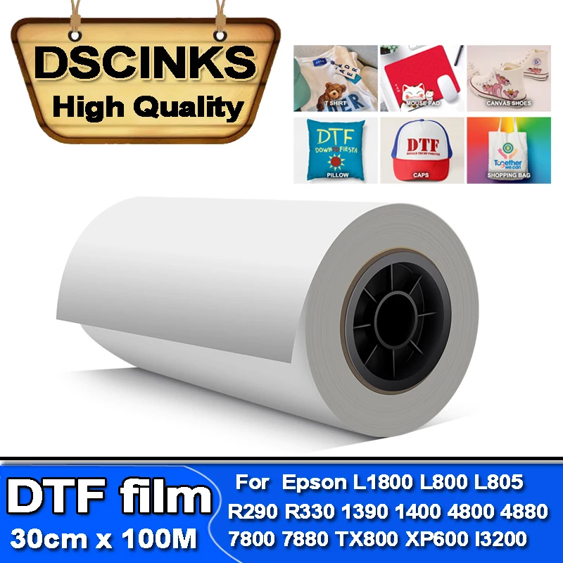 30cm-100-Meter-DTF-film-For-DTF-Transfer-Film-Shirt-Printing-L1800-L805 ...