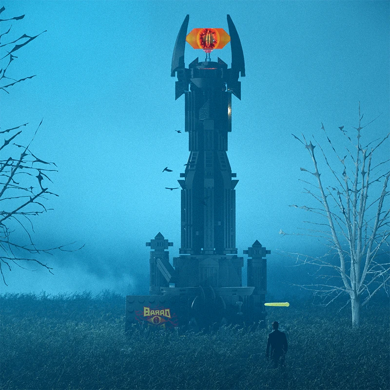 609pcs-Black-Tower-on-Book-Lorded-Ringes-Block-Toys-Magic-Castle-Dark ...