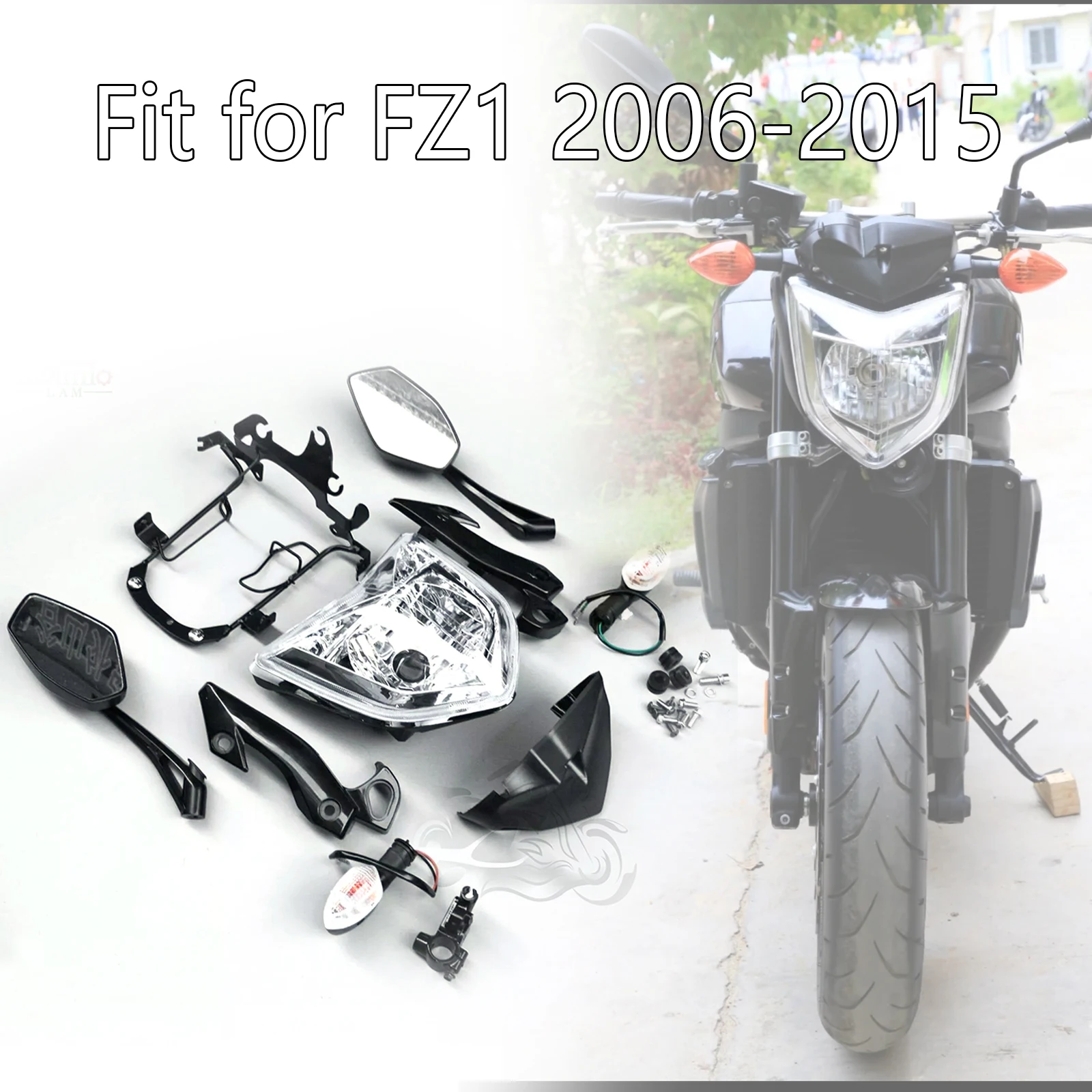 Fit-For-2006-2015-YAMAHA-FZ1-FZ1N-FAZER-Motorcycle-Headlight-Head-Light ...