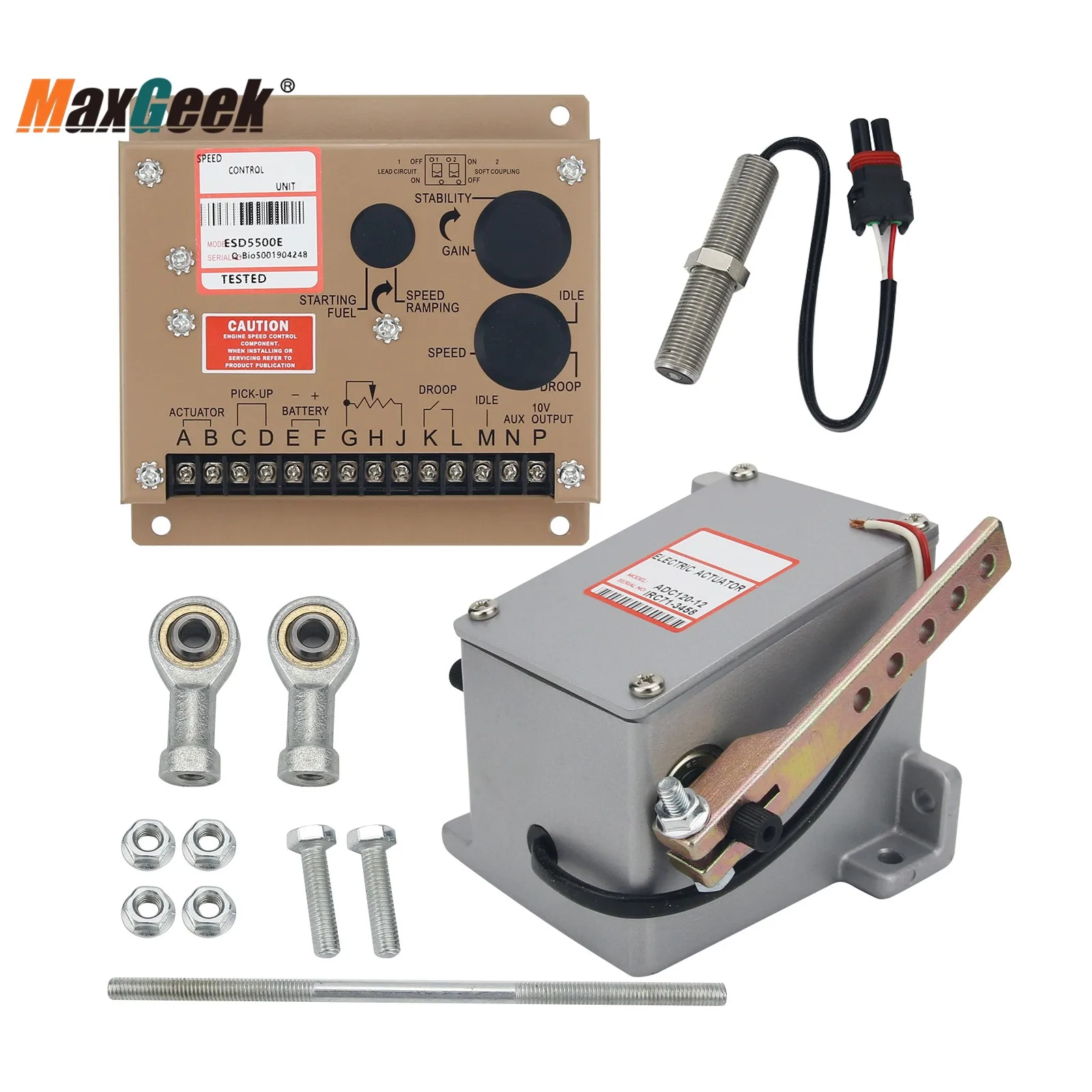 Maxgeek Diesel Generator Governor ADC120 Electric Actuator 12V ...