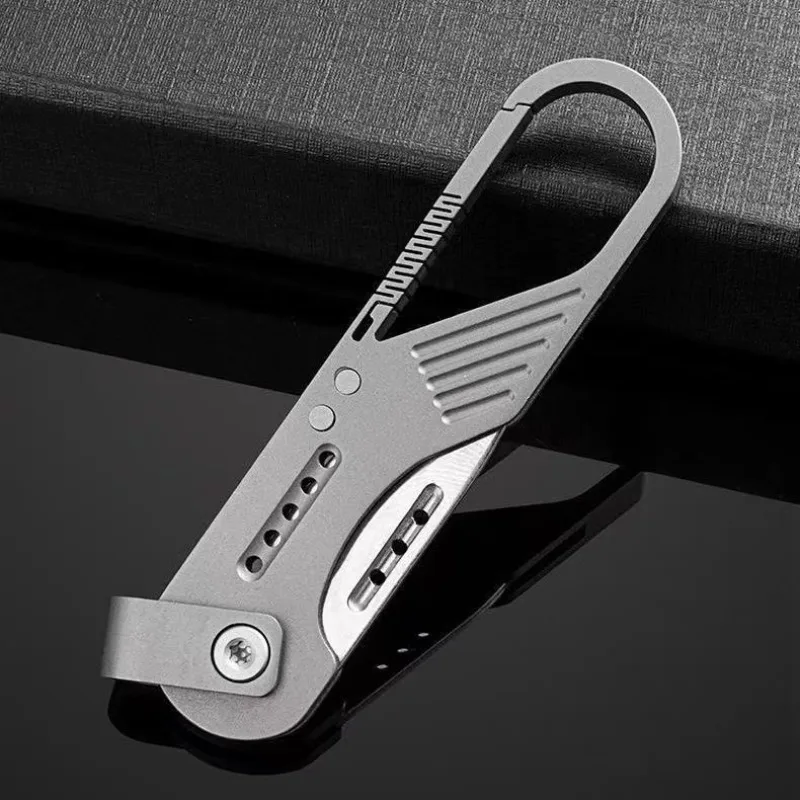 Four-Types-Outdoor-Multifunctional-Titanium-Keychain-Carabiner-Car-Key ...
