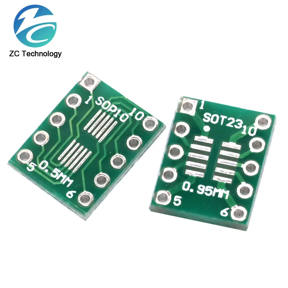 100pcs-SOT23-MSOP10-SOT-23-Adapter-Plate-SMD-To-DIP10-Pinboard-UNAX-0 ...