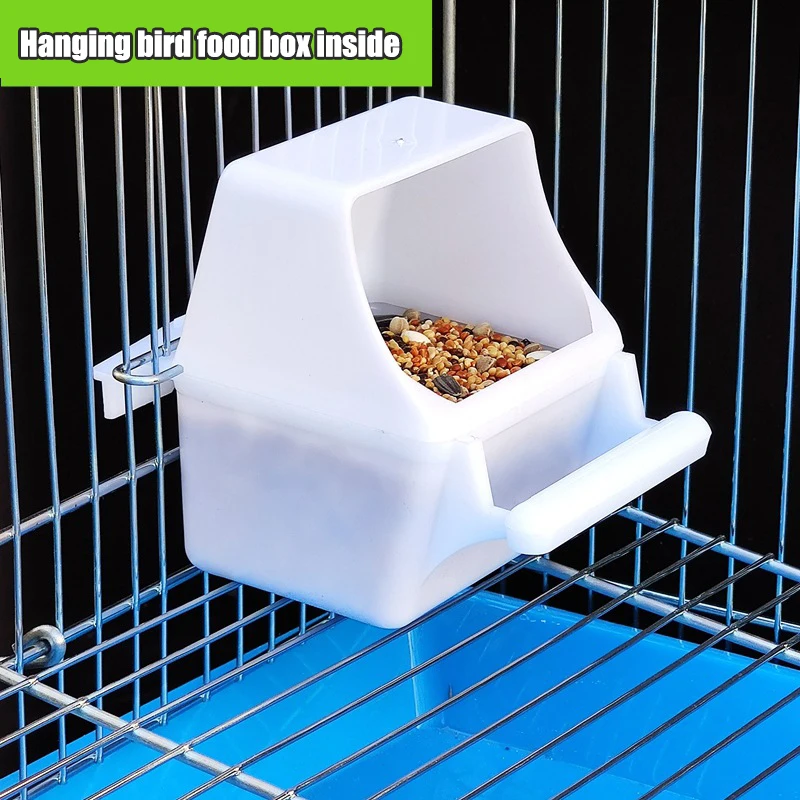Hanging-Bird-Feeders-Plastic-Food-Container-For-Budgerigar-Food-Box-Can ...
