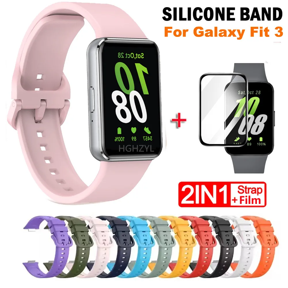 Original-Silicone-Sport-Strap-For-Samsung-Galaxy-Fit-3-Watch-Bracelet ...