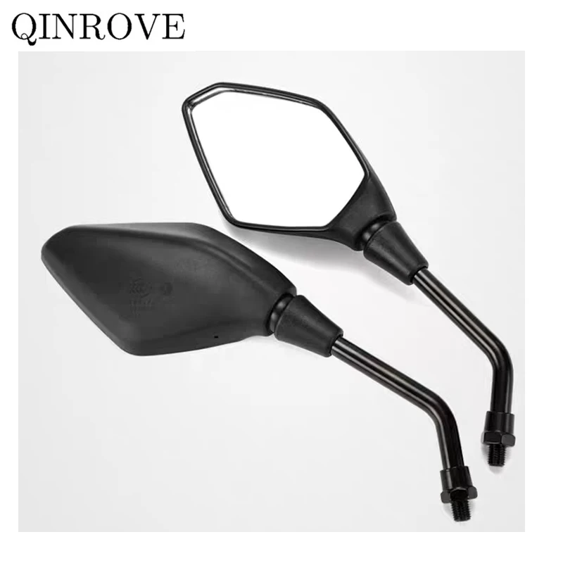 8-10mm-Motorcycle-Mirror-Black-ABS-Rear-Mirror-Universal-For-Honda ...