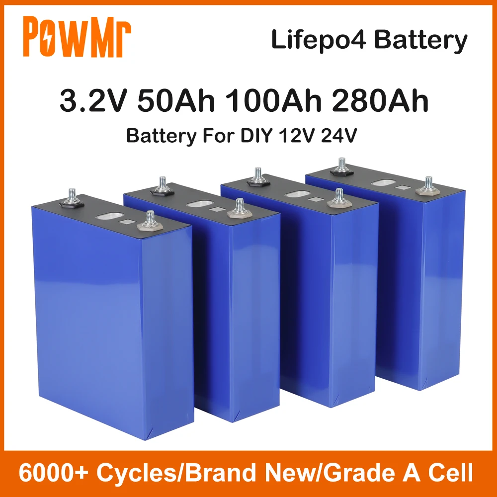 Grade A 3.2V 100Ah 280Ah Lifepo4 Battery For DIY 12V 24V Lithium Iron ...